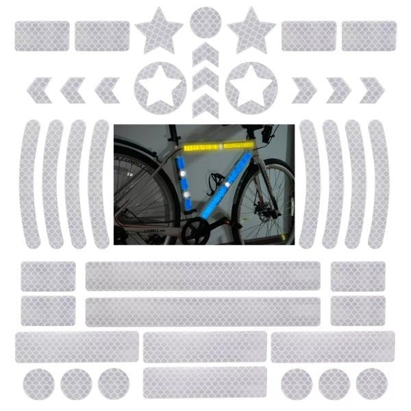 Bike Safe Sticker Set - Reflective Sticker Set-for-bicycle-scooter ...